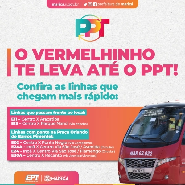 O Vermelhinho te leva até o PPT